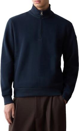 Colmar Sweat-shirt demi-zip pour homme - Bleu 6255-1WX Coton, Bleu marine, S