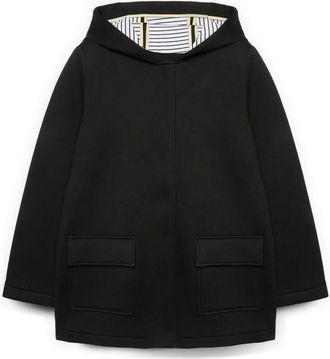 Fiorella Rubino Femme, Vestes, Noir, Taille: 50 FR Veste Scuba &agrave; Capuche