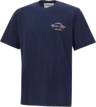 Iceberg Homme, Tops, Bleu, Taille: XL Social Club Graphic T-Shirt