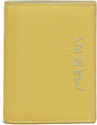 Marni portefeuille à design pliant - Jaune