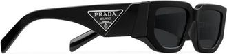 Prada SPR09ZC054E1AB Black Rectangle Sunglasses - Black