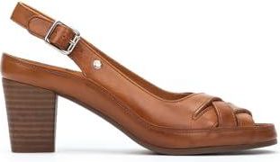 Pikolinos Sandales &agrave; Talon en Cuir ALMENARA pour Femme Color Brandy
