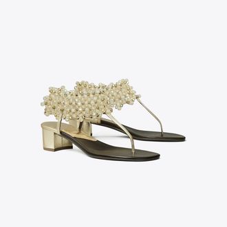 Tory Burch Damen Sandalette mit Perlen