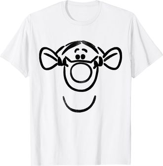 Disney Winnie the Pooh Tigger Face Sketch T-Shirt