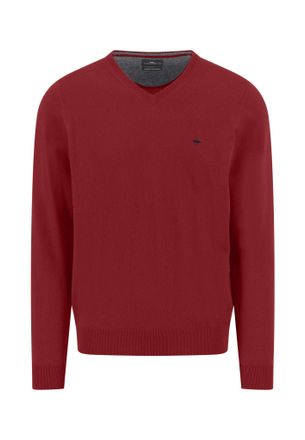 Fynch-Hatton Pullover aus Merino-Kaschmir mit V-Ausschnitt Garnet red / 3XL