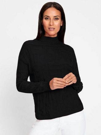 Heine Strickpullover Jacquard-Pullover Langarm Jacquard