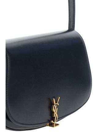 Saint Laurent Womens Shoulder Bag Mini Voltaire Black Calf Leather