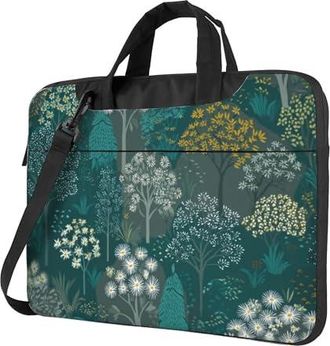 Generic Forest - Housse color&eacute;e pour ordinateur portable de 15,6 pouces avec bandouli&egrave;re - Housse de protection antichoc pour ordinateur portable - Pour homme