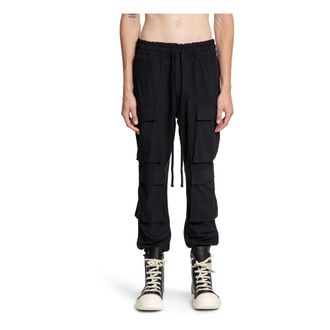 Thom Krom Schwarze Stretch-Nylon-Cargo-Sweatpants - - Trousers - Herren - Schwarzk - S