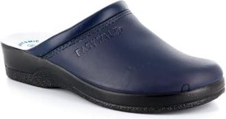 Easywalk 214 Sabots Mules Chaussons Chaussures en Cuir, Femme, Bleu, EU 39