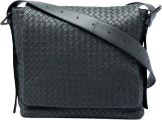 Bottega Veneta Pre-owned Woven Leather Crossbody Bag - - Pre-owned - Damen - Grau - ONE SIZE