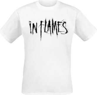 In Flames Buried Time Homme T-Shirt Manches Courtes Blanc M 100% Coton Regular/Coupe Standard