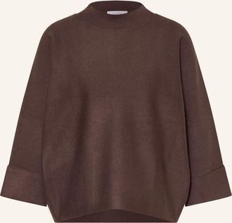 Comma Comma Oversized-Pullover Mit 3/4-Arm braun