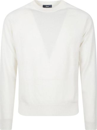 Herno Rundhals-Strickware - - Knitwear - Herren - Wei&szlig; - M