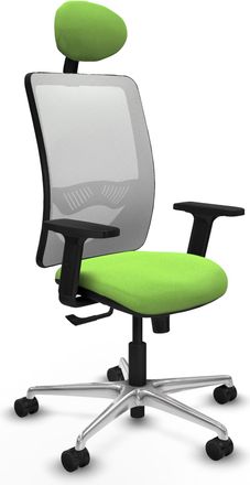 Piqueras y Crespo Stuhl mit Lendenwirbel- und Nackenst&uuml;tze Zulema mit 2D-Armlehnen und festem Kopfteil, ausgestattet mit Sincro 3 Positionen und Schneideschaum. Mit Rol