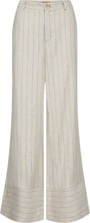 Mos Mosh MOS Mosh, Femme, Pantalons, Gris, Taille: 40 FR Pinstripe Wide Leg Pants Cement