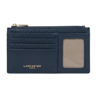 Lancaster Femme, Accessoires, Bleu, Taille: ONE Size Porte-cartes Zipp&eacute; Dune