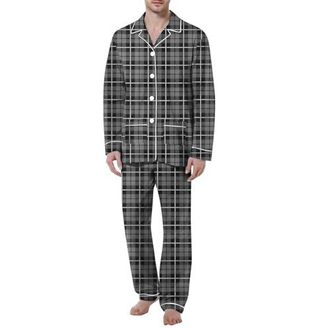Generic Ensemble de pyjama pour homme en flanelle d&eacute;contract&eacute;e surdimensionn&eacute;e pour homme Ensemble de pyjama en polaire thermique pour homme Imprim&eacute; confortab