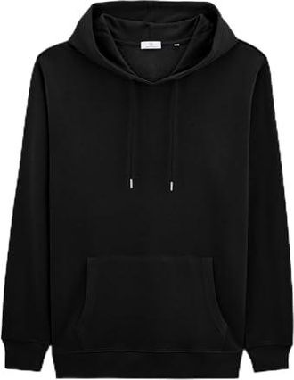 Serge Blanco Sweat &agrave; Capuche Hoodie Noir en Coton - Mode Homme
