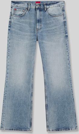 HUGO BOSS Tapered Fit Jeans aus reiner Baumwolle im 5-Pocket-Design