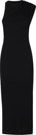 Courr&egrave;ges Femme, Robes, Noir, Taille: 38 FR 90S Rib Twist Midi Dress