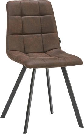 CARRYHOME Stuhl, Braun, Schwarz, Metall, Textil, eckig, 46x88x54 cm, Esszimmer, St&uuml;hle, Esszimmerst&uuml;hle, Vierfu&szlig;st&uuml;hle