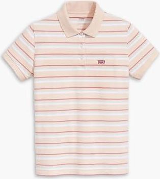 Levi's Polo Slim Housemark pour Homme, Supermarket Stripe Pale Peach, M