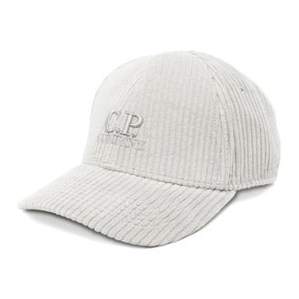 C.P. Company C.p. Company, Homme, Accessoires, Gris, Taille: ONE Size Casquette de baseball en velours c&ocirc;tel&eacute; 350