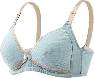Generic Soutien-gorge 2026 pour femme avec boucle avant et allaitement post-partum sans anneau en acier, bleu, 128