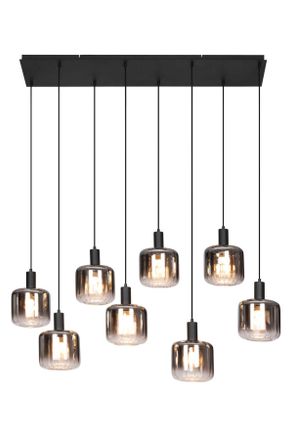 Novel H&auml;ngeleuchte Portland, Schwarz, Metall, Kunststoff, Glas, rund,rund, 39x150x123 cm, RoHS, Europ&auml;ischer Sicherheitsstandard, CE, Lampen & Leuchten, Inn