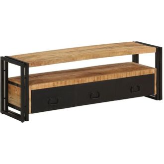 vidaXL Meuble TV 120x30x40 cm Bois massif de manguier vidaXL