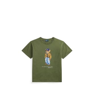 Polo Ralph Lauren T-shirt imprim&eacute; &agrave; col rond en coton