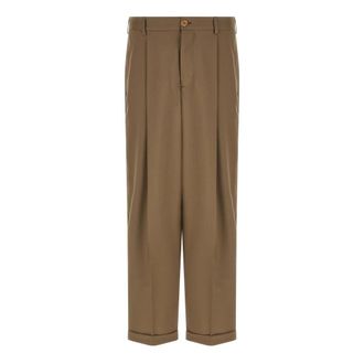 Marni Homme, Pantalons, Beige, Taille: L Authentico Cool Wool Pantalons