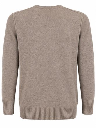 Paolo Pecora Virgin Wool Crewneck Sweater - Beige