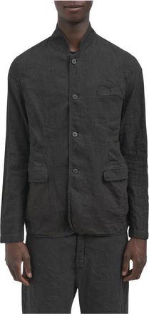 Po&eacute;me Boh&eacute;mien Poeme Bohemien, Homme, Vestes, Noir, Taille: L Giacca Sfoderata in Lino