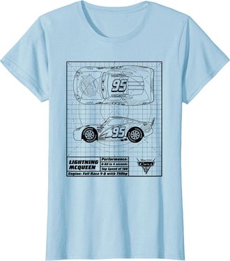 Disney Cars Lightning McQueen Blueprint T-Shirt