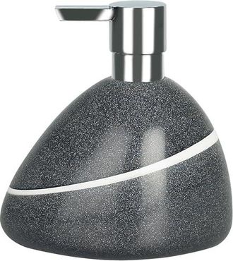 Spirella Distributeur de Savon Liquide Etna Polyr&eacute;sine Distributeur de Lotion avec doseur en ABS chrom&eacute; Capacit&eacute; 400 ML Gris