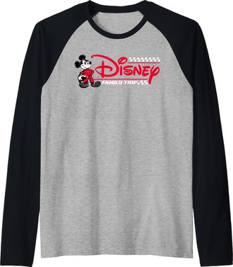 Disney Mickey Mouse Race Car Driver Family Trip Racing Logo Raglan
