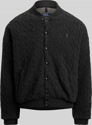 Polo Ralph Lauren Relaxed Fit Strickjacke aus Woll-Kaschmir-Mix mit Zopfmuster