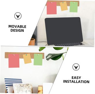 Valiclud Selbstklebende Korktafelstreifen 6 Stück Korkleistenrahmenlose Memotafelstreifen 30x5x0,6cm Für Büro Wohnräume Nachrichten Und Fotos