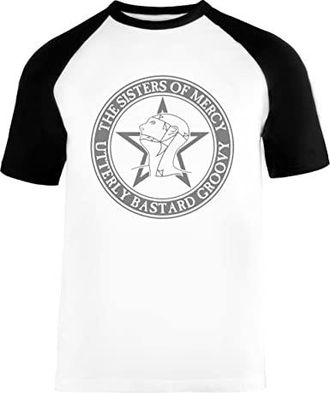 Vendax Vendax The Sisters of Mercy - The Worlds End - Utterly Bastard Groovy Unisex Baseball T-Shirt Manches Courtes Homme Femme Blanc Noir
