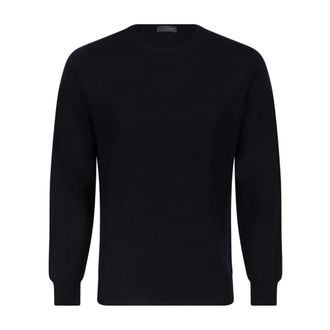 Drumohr Rundhals-Pullover - - Knitwear - Herren - Blau - L