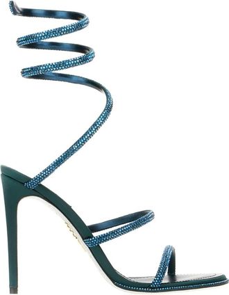Rene Caovilla Femme, Chaussures, Bleu, Taille: 36 EU Cleo Sandal 105