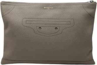 Balenciaga Pre-owned Vintage Clutch - Femme - Pre-owned - Gris - Taille: ONE Size