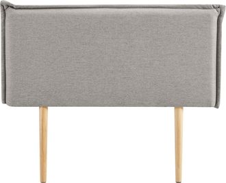 IDIMEX Kopfteil BASOL mit Holzbeinen 120 cm in grau. Gepolstertes Bettkopfteil mit hochwertigem Stoff für Einzelbetten