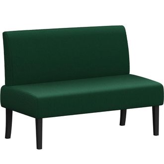 Yaheetech K&uuml;chensofa 2-sitzer Sitzbank Polstersofa aus Cordstoff Doppelsofa ohne Armlehnen Stoffsofa Loungesofa f&uuml;rs Wohnzimmer/Eingangsbereich/B&uuml;ro, Gr&uuml;n