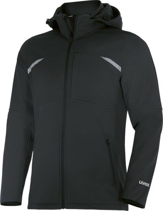 Uvex suXXeed Craft Softshelljacke - Herren Arbeitsjacke mit ergonomischer Passform - wasserdicht 8.000 mm - mit Kapuze - Größe 3XL