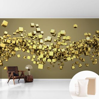 Tulup Tapete Vliestapete Mit Kleber - Fototapete Mit Motiv - Wandtapete Modern - Wandgestaltung Kreative W&uuml;rfel 416x254 Cm