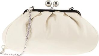 Max Mara Clutches - Medium Nappa Leather Pastry Bag With Oversized Pro - Gr. unisize - in Beige - f&uuml;r Damen