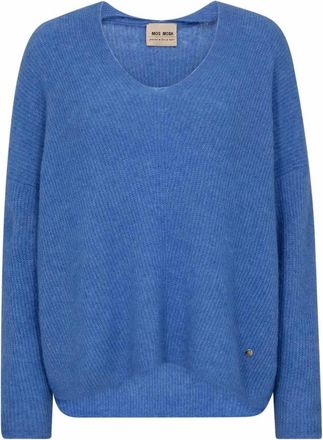 Mos Mosh MOS Mosh, Femme, Pulls, Bleu, Taille: 42 FR MMThora V-Neck Knit